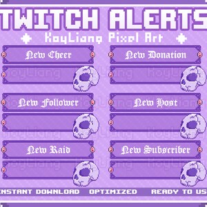 Twitch Alerts Pack in Spooky Design - New Follower and Subscriber Alert ...