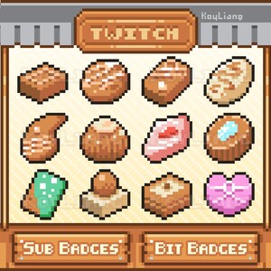 Delightful 8-bit Chocolate Sub Badges Bundle 12 Unique Emotes for ...