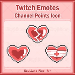 Heart Emotes for Twitch Streamer - Cute Love Shape Channel Points Icon ...