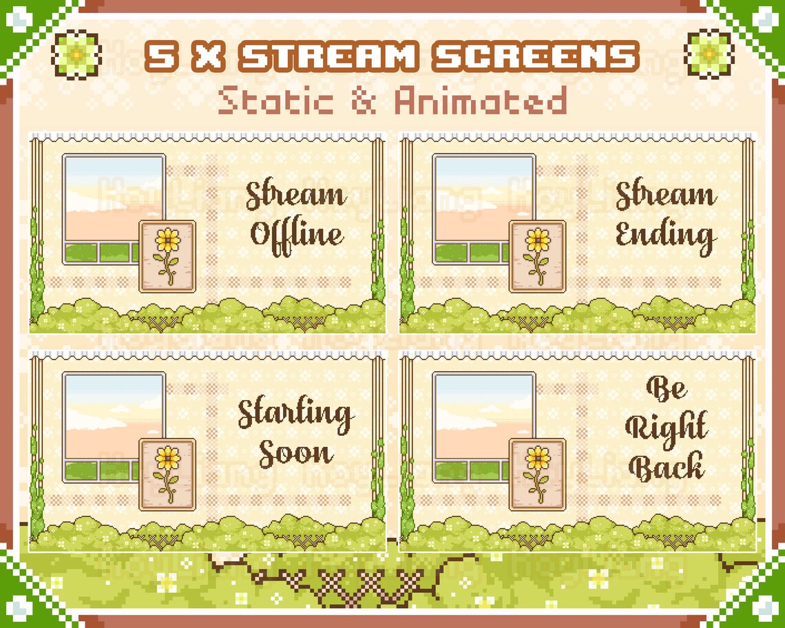 Cottagecore Aesthetic Stream Bundle Packs Twitch Channel - Etsy UK