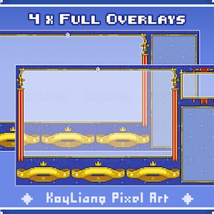 Retro Pixel Twitch Overlay Kit Premium Design for Streamers Includes ...