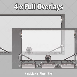 Grim Reaper Twitch Overlays Bundle - Streamer Graphics Package, Stream ...