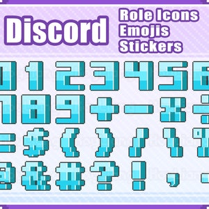 Discord Numbers and Symbols Pack Download - Cute 3D Fonts, Pixel Art ...