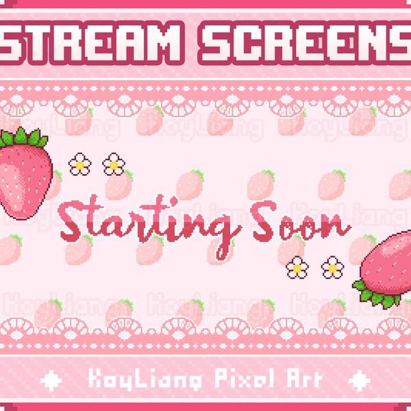 Vtuber Background Strawberry - Etsy