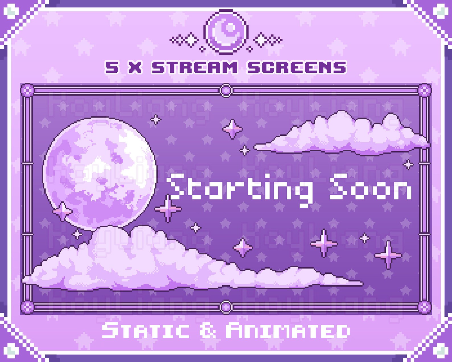Stream Package for Twitch Channel in Cute Pixel Style Dreamy - Etsy