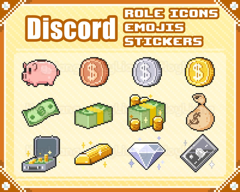 Discord Role Icons in Pixel Art Style Cute Emoji Package - Etsy UK