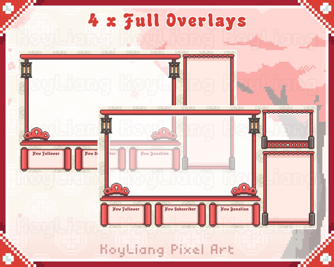 Japanese Style Stream Package for Twitch Channel Set Up All - Etsy Hong ...