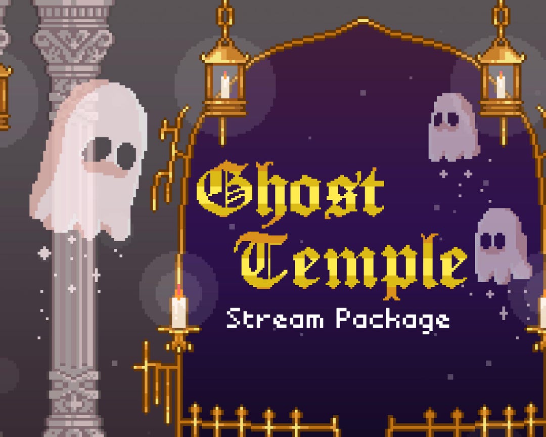 Spooky Ghost Stream Package: Retro Pixel Twitch Assets - Etsy