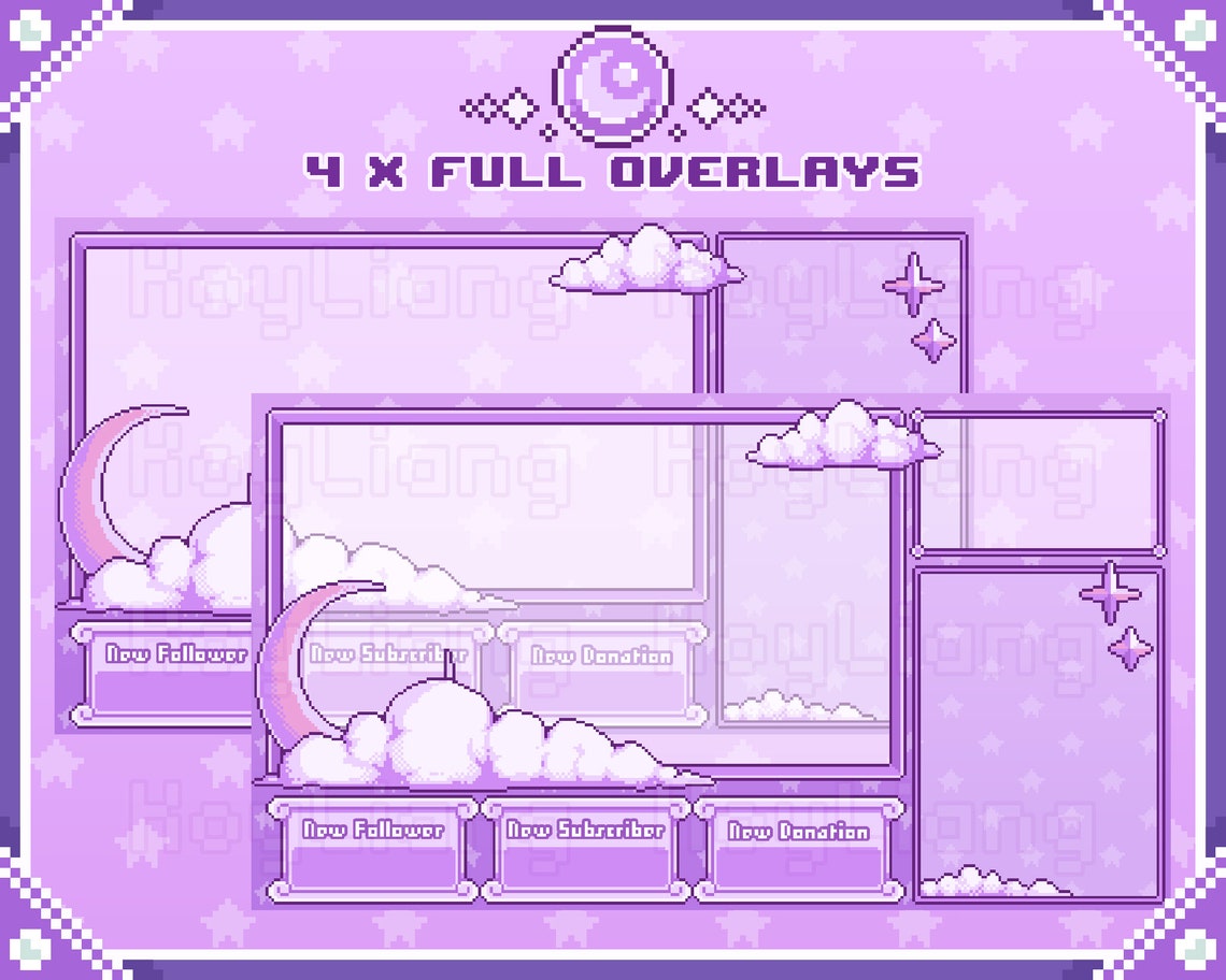 Stream Package for Twitch Channel in Cute Pixel Style Dreamy - Etsy
