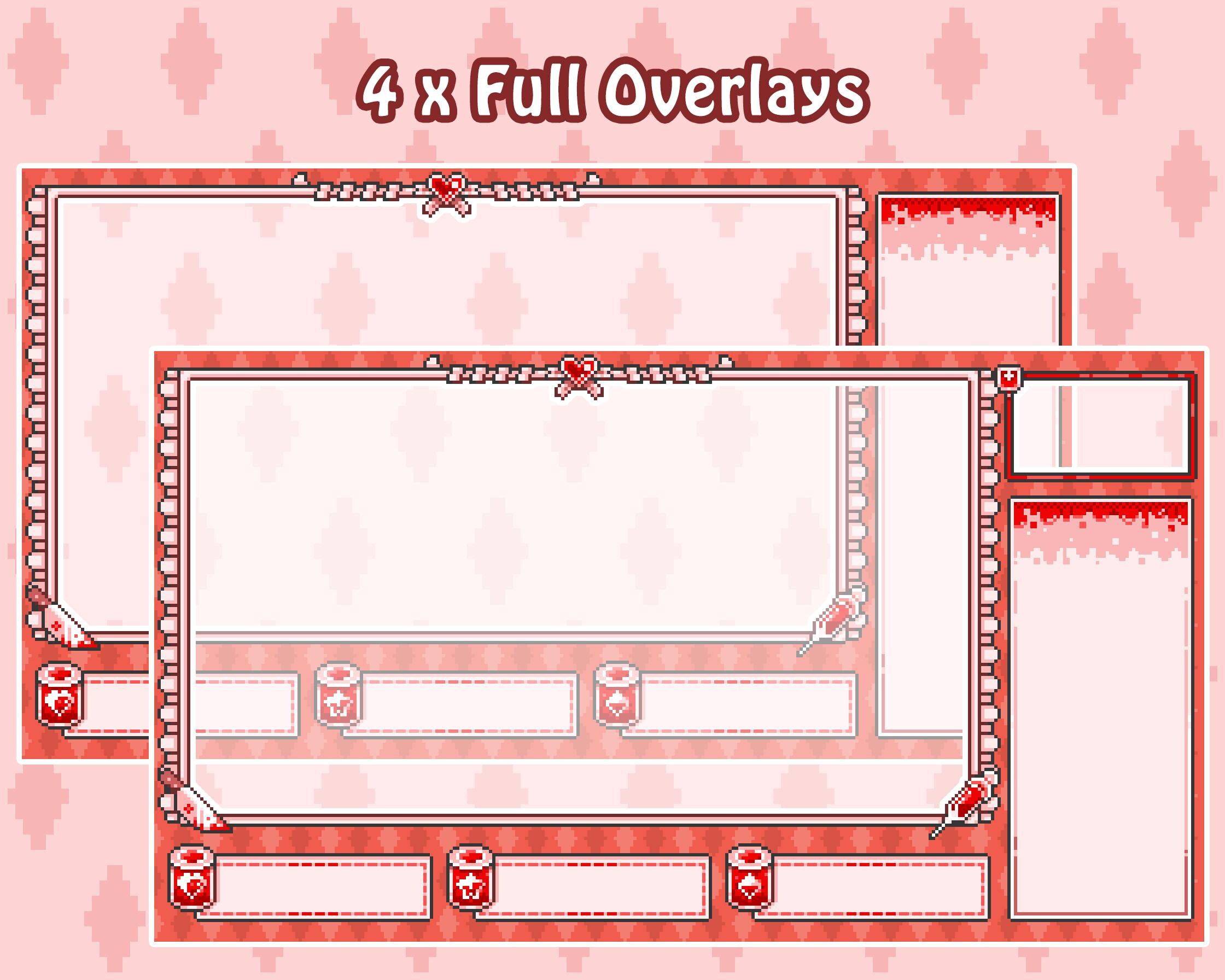 Bloody Nurse Stream Overlays Bundle, Gothic and Spooky Twitch Overlay ...
