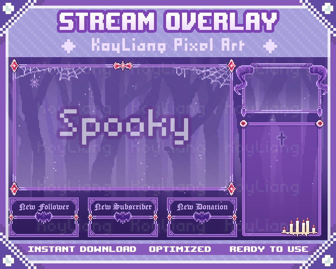 Twitch Overlays Package in Spooky Theme for Witches and Vampire ...