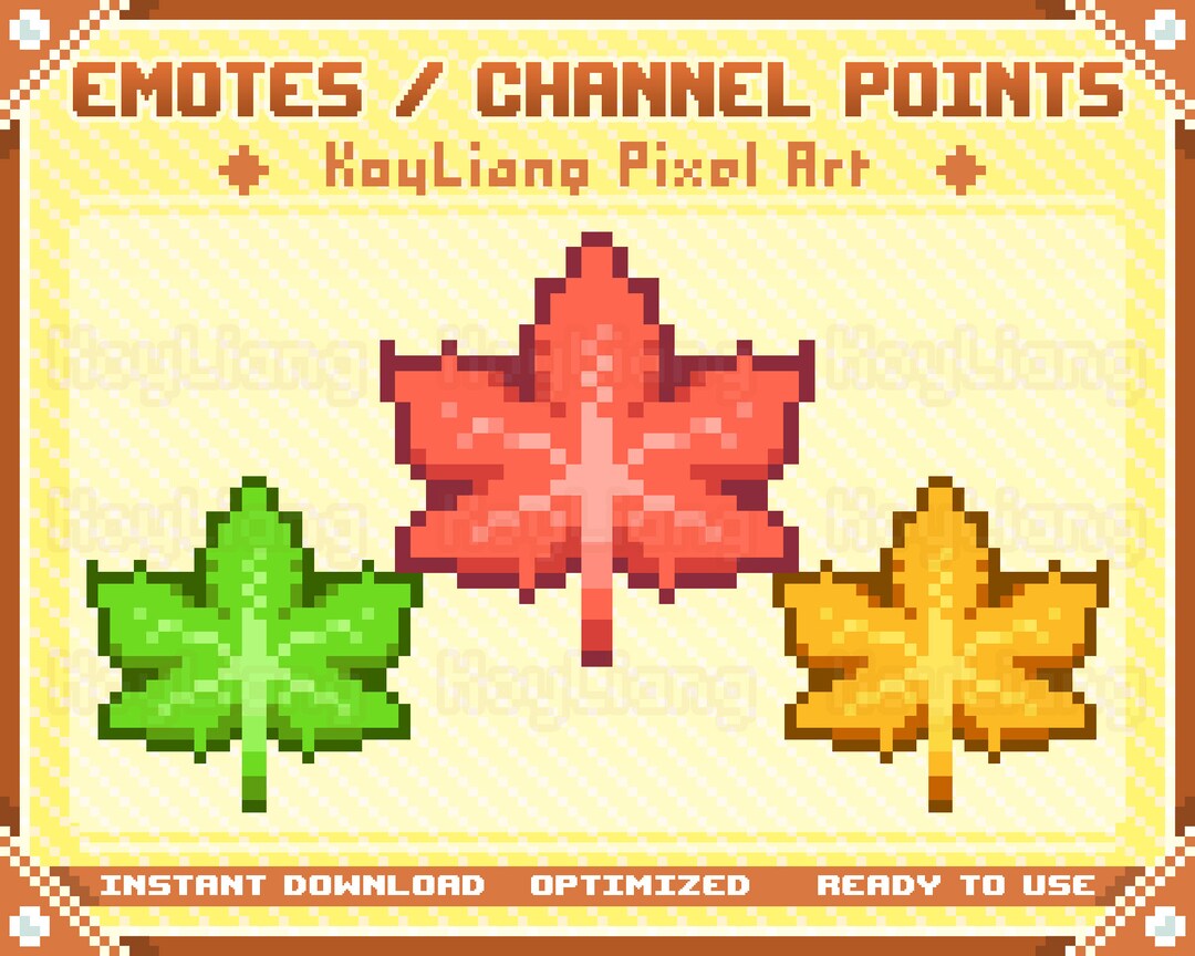 Maple Leaf Emotes Pack for Twitch Channel Points Icons Download - Etsy