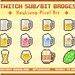 Twitch Subscriber Badges in Cute Pixel Style, Beer Bit Badges in Bundle ...