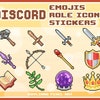 Discord Role Icons in Pixel Art Style, Cute Emoji Package, Money Icons ...