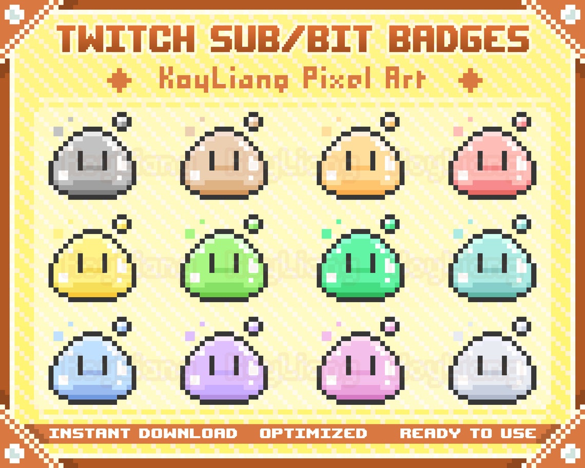 Bit Tier Badges for Twitch Channel Cute Subscriber Perks - Etsy