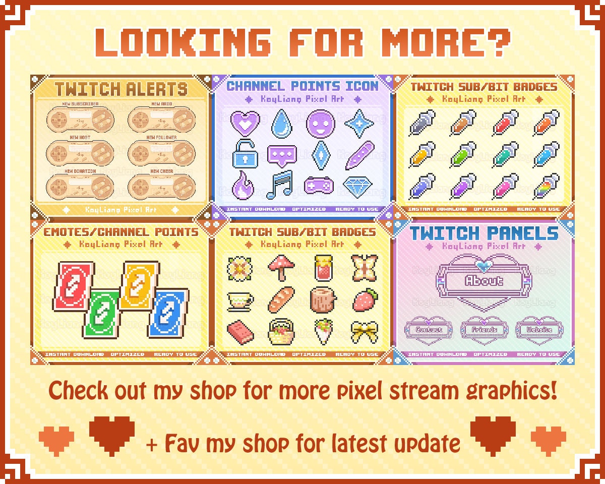 Twitch Ghost Panel in Cute Pixel Style for Channel Profile - Etsy