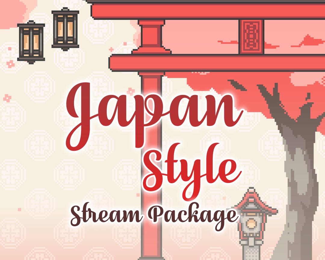 Japan Style Stream Pack - Streamer Assets Bundle, Twitch Channel ...