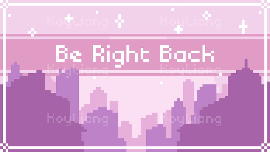 Twitch Animated Stream Screens Aesthetic Pixel Town and Sky | Etsy