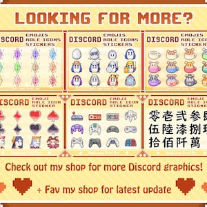 Discord Role Icons in 8-bit Design, Cute Crystal Hearts Emoji - Etsy