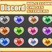 Discord Role Icons in 8-bit Design, Cute Crystal Hearts Emoji - Etsy