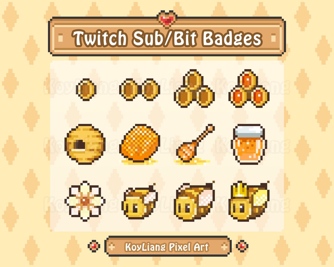 Cute Sub Badges and Bit Tier Badges in Bundle for Streamers to Reward ...