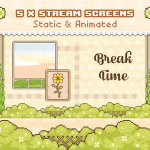 Cottagecore Twitch Bundle: Pixel Art Overlays & Panels, Cozy Natural ...