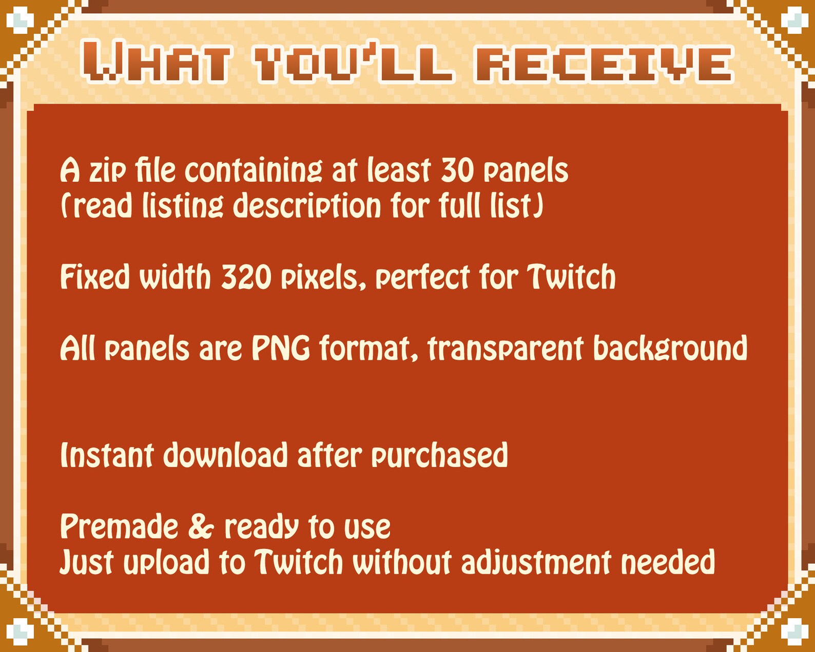 Twitch Ghost Panel in Cute Pixel Style for Channel Profile ...