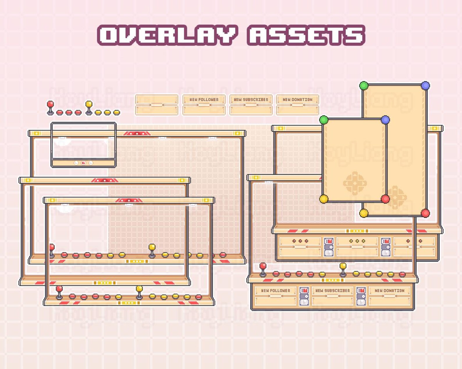 Retro Gaming Stream Package: Twitch Streamer Assets, 8 Bit Pixel Art - Etsy
