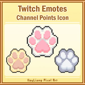 Cute Paw Emotes for Twitch Streamer to Reward Subscriber and Donator ...