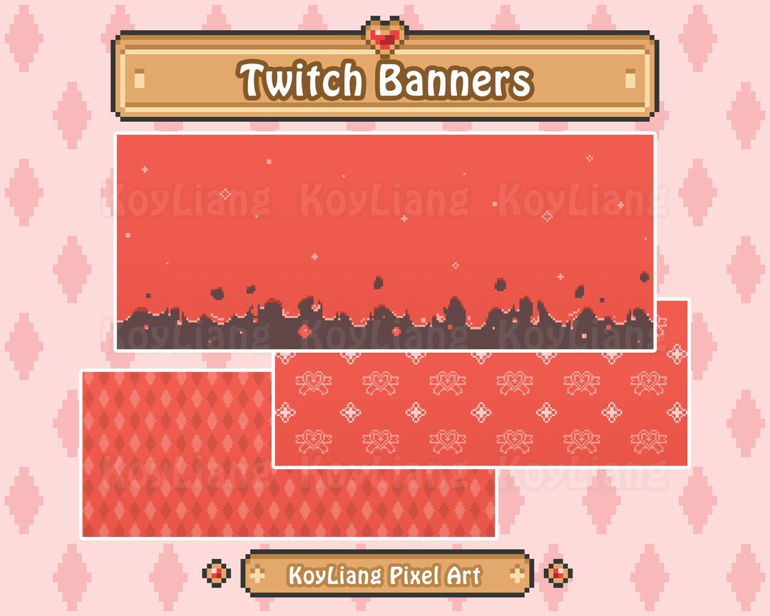 Bloody Twitch Banners Bundle Download, Spooky Red Color Theme, Stream ...