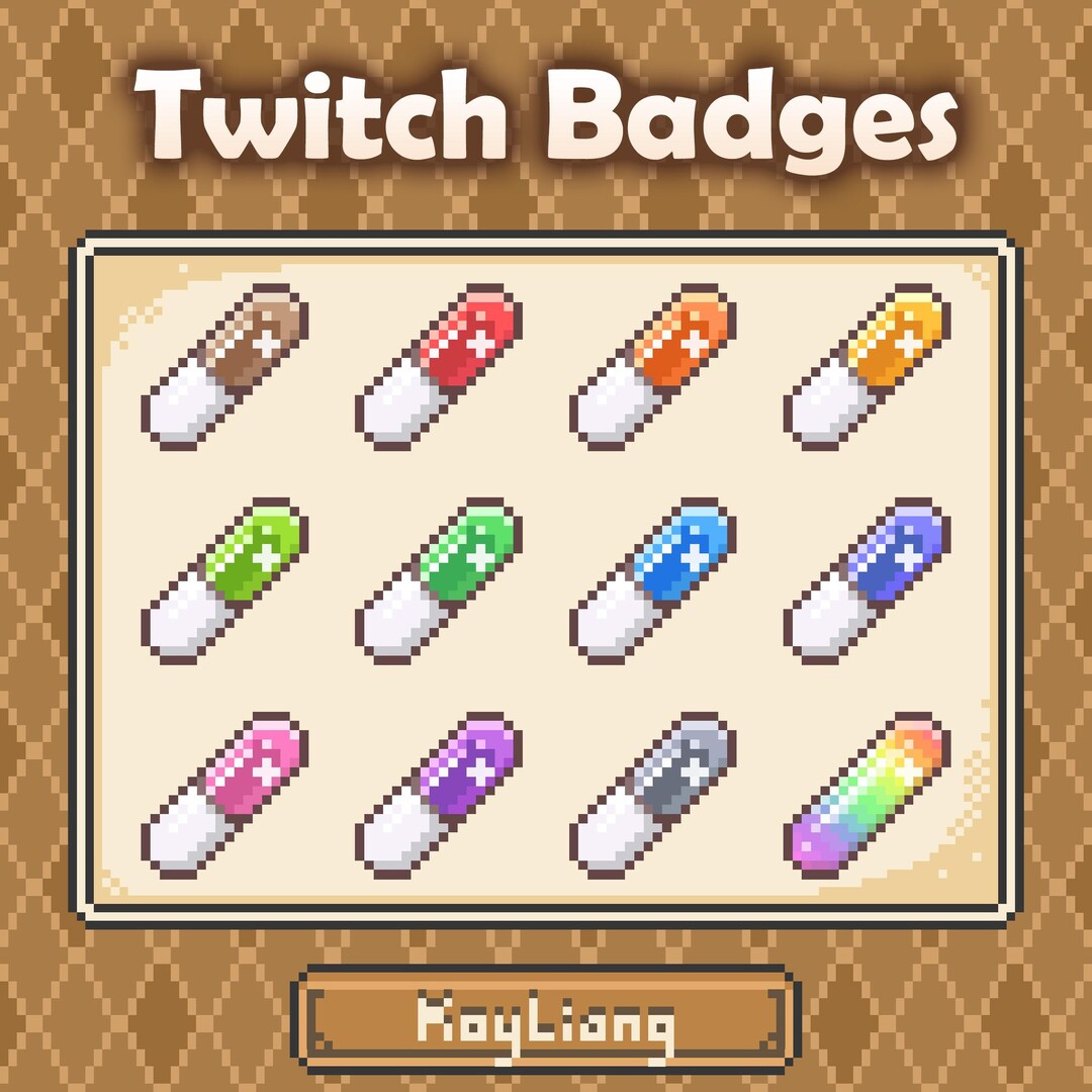 Pixel Pill Twitch Sub Badges: Gothic Medicine Subscriber Badges ...