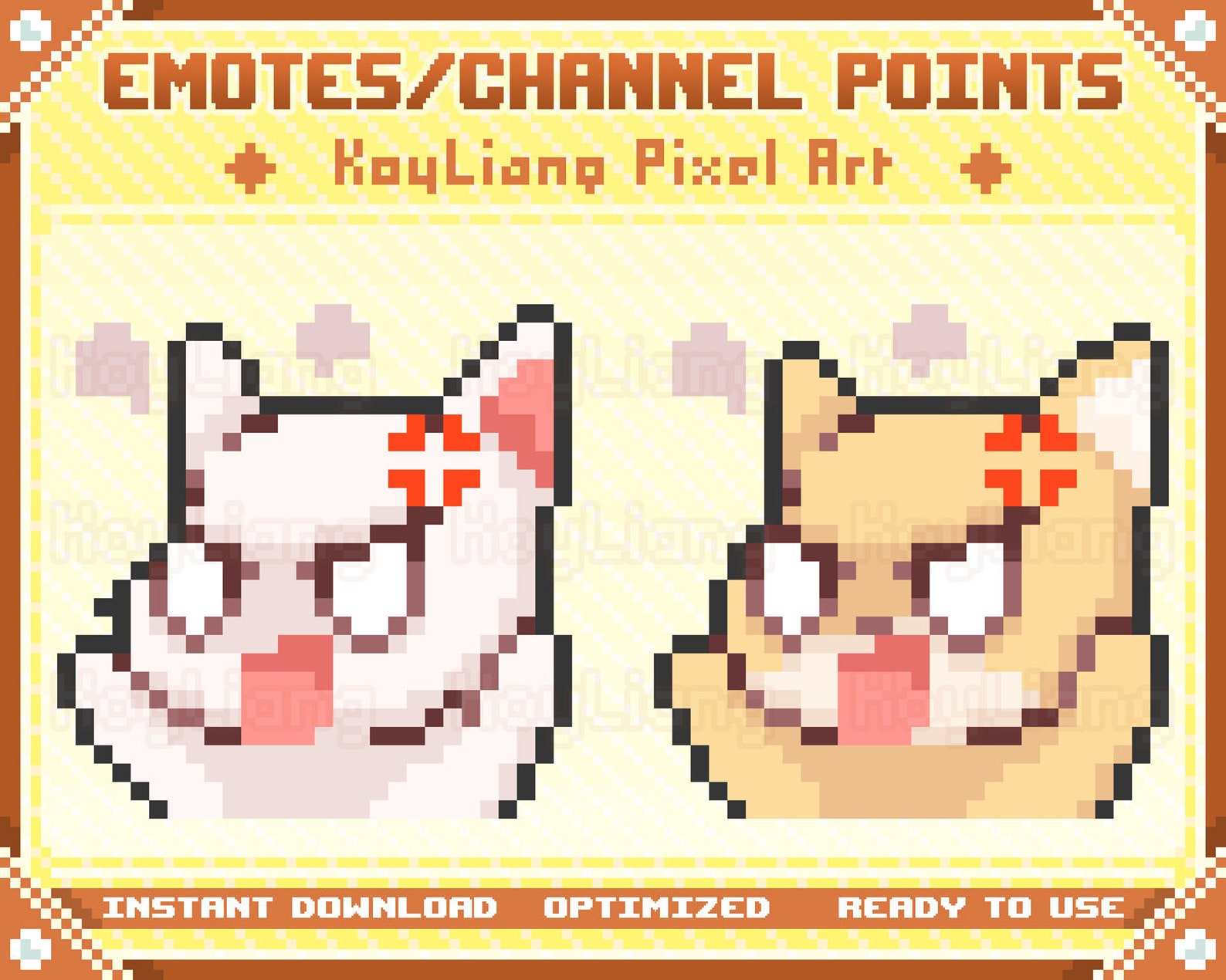 Angry Emotes for Twitch Streaming in Cute 8 Bit Style Pixel - Etsy