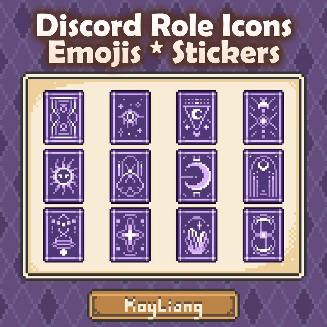 Discord Tarot Icons - Mystical Theme Emojis, Witchy Role Icon, Magical ...
