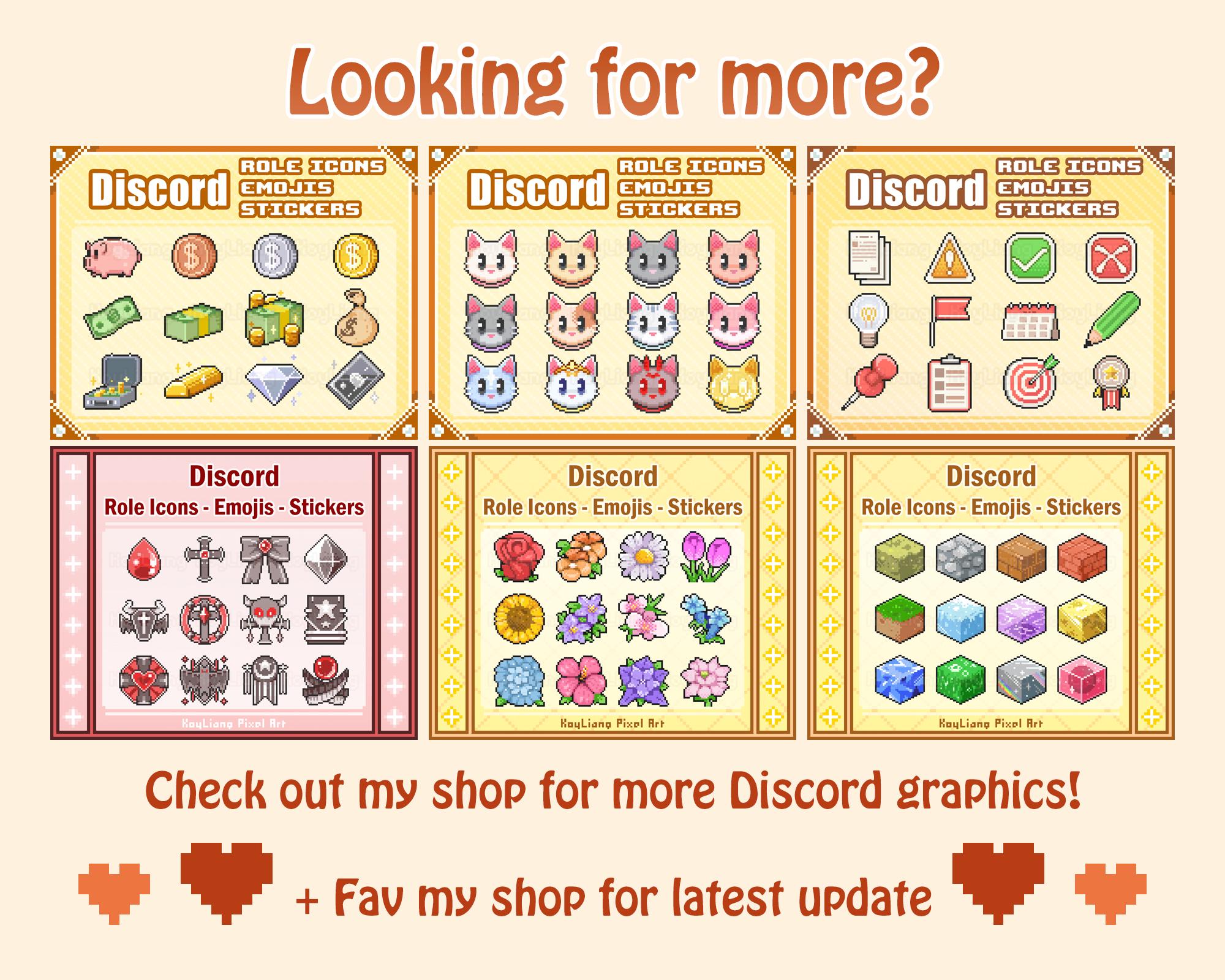 Food Emojis Digital Download, Discord Pastry Emotes, Pixel Role Icons ...