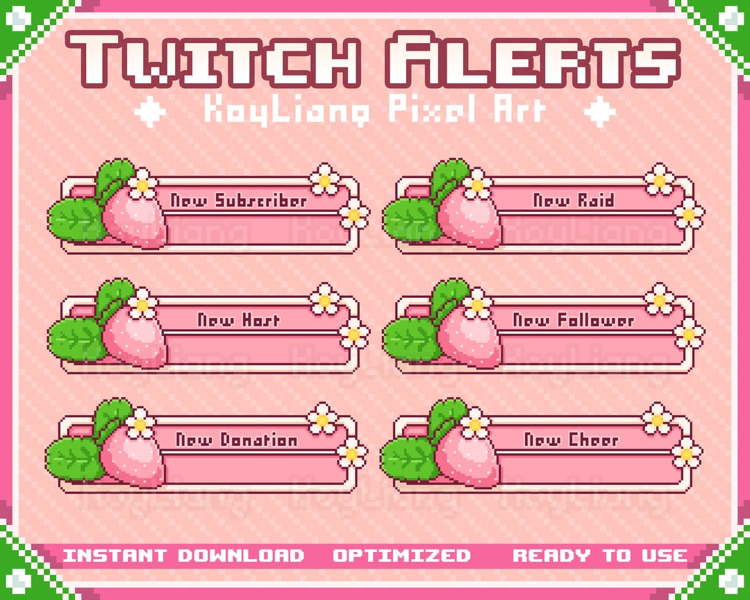 Twitch Alerts Package - Adorable Pop up Notifications for Twitch ...