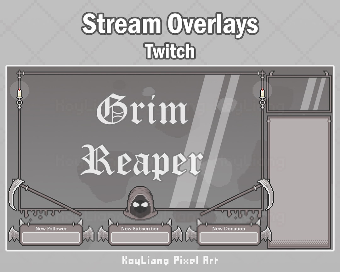 Grim Reaper Twitch Overlays Bundle Streamer Graphics Package - Etsy