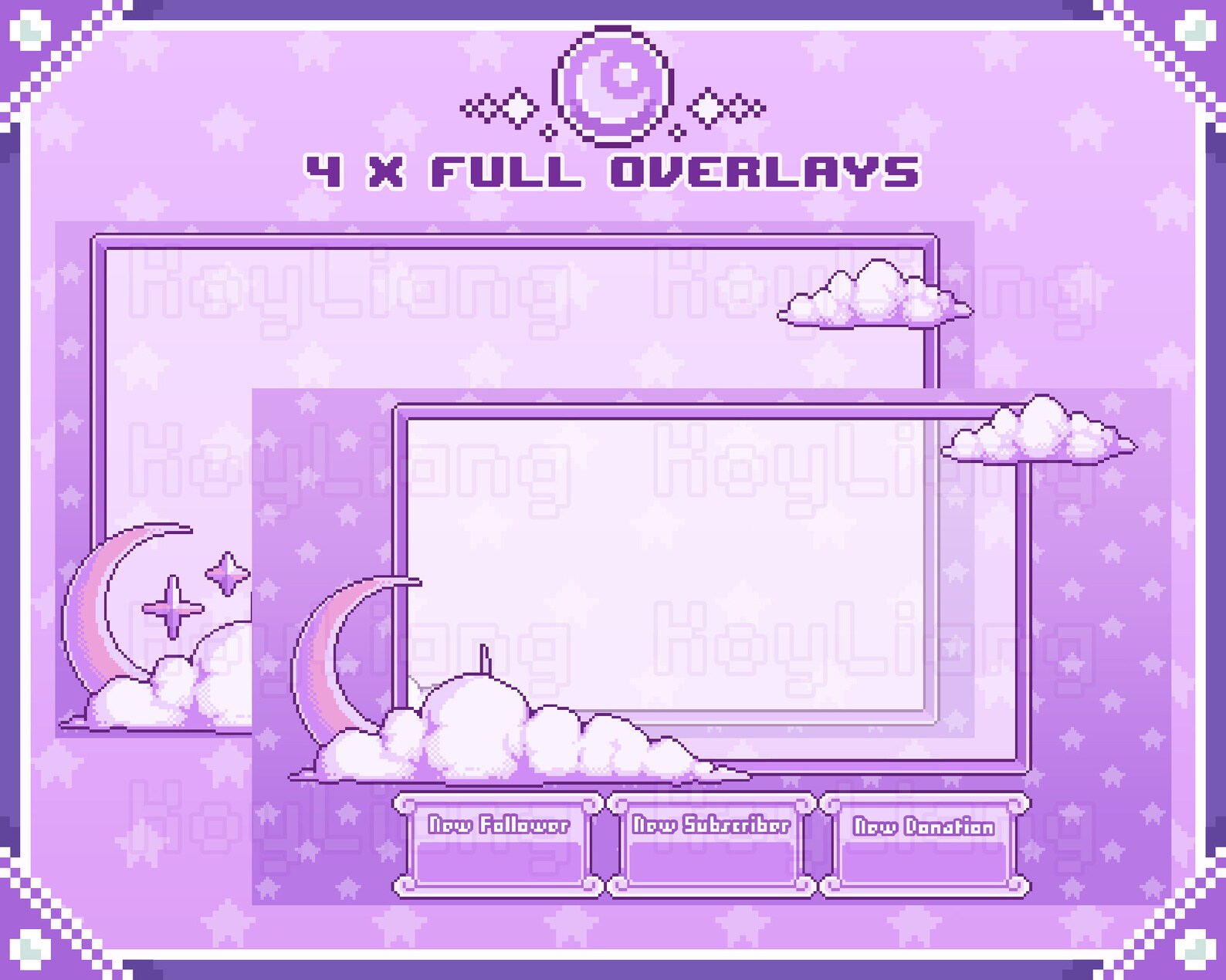 Stream Package for Twitch Channel in Cute Pixel Style Dreamy - Etsy