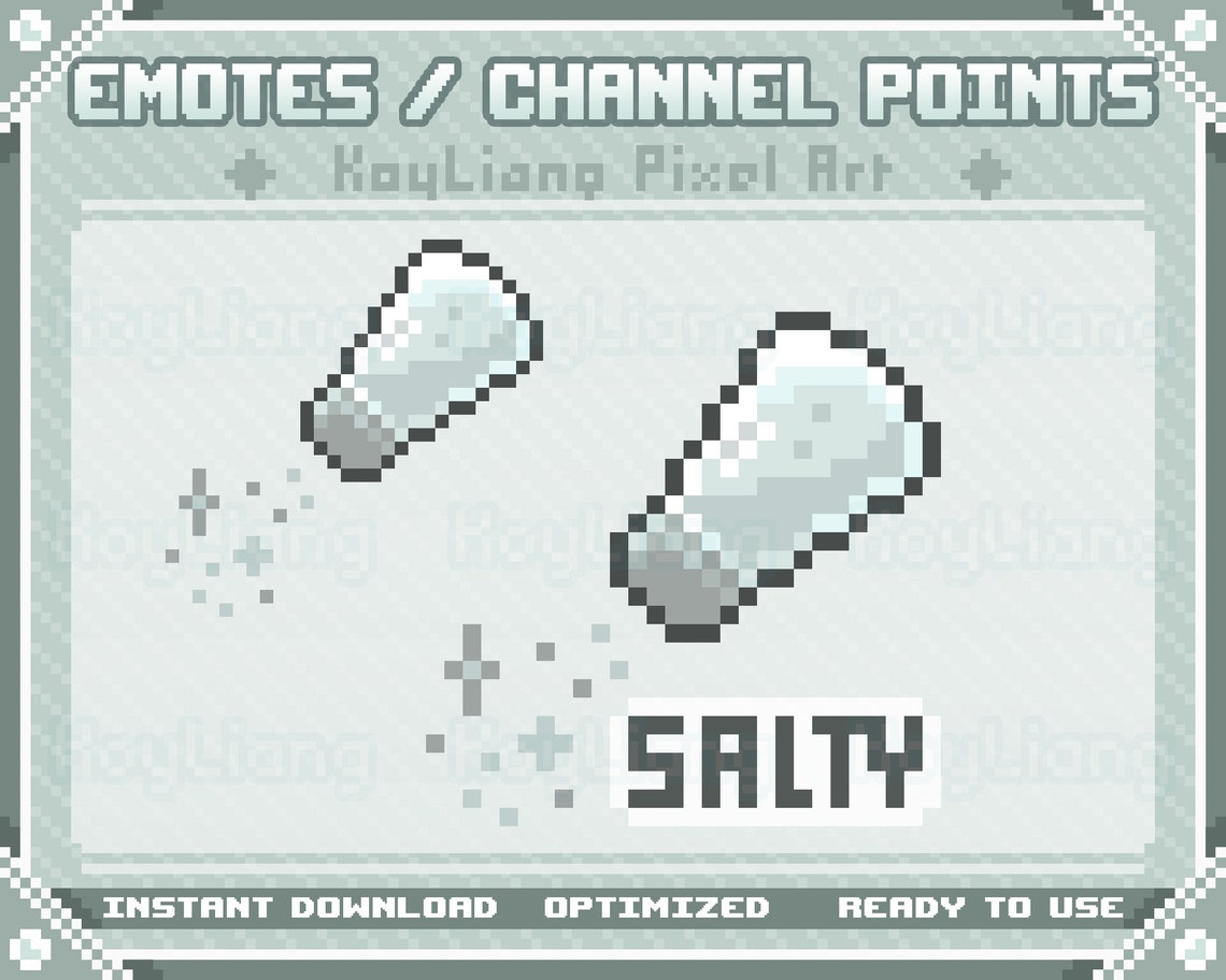 Twitch Salty Emotes in Retro Pixel Style Simple Meme Icons - Etsy
