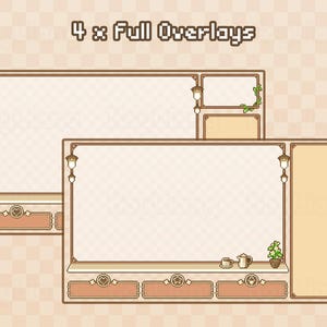 Cozy Cafe Stream Package: 8 Bit Pixel Twitch Overlays - Etsy