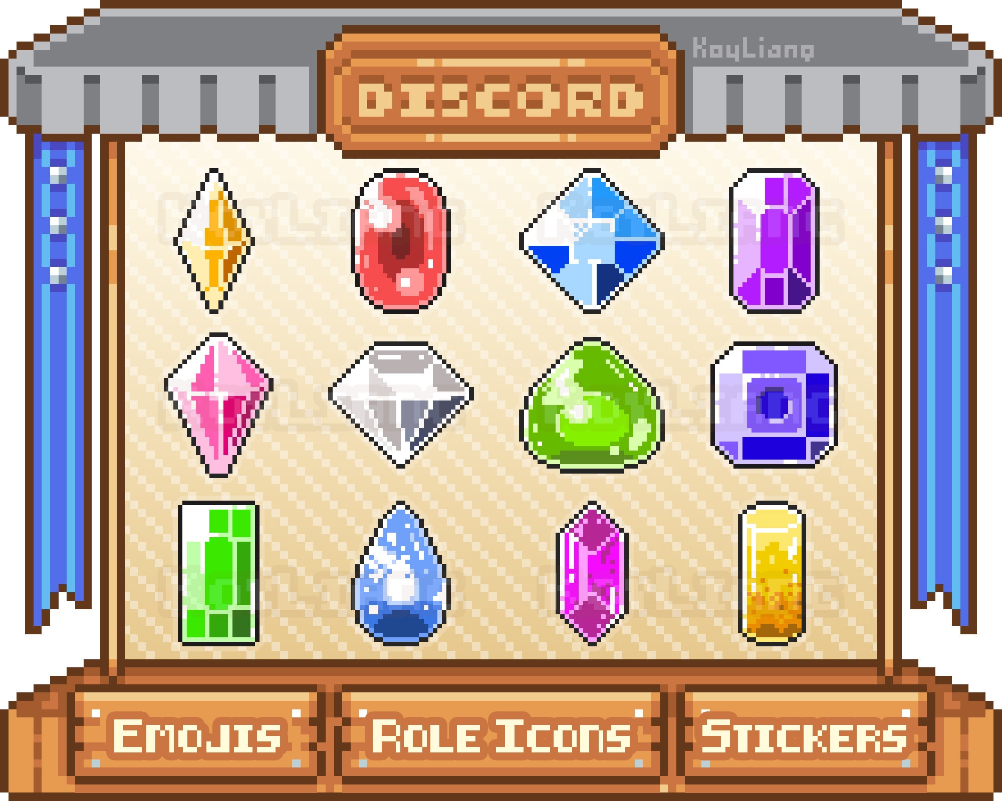 Crystal Emojis and Stickers in Pixel Art Style for Discord - Etsy Australia