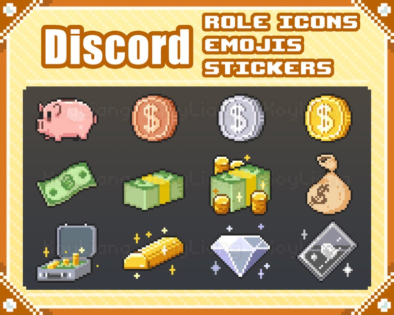 Discord Role Icons in Pixel Art Style Cute Emoji Package - Etsy
