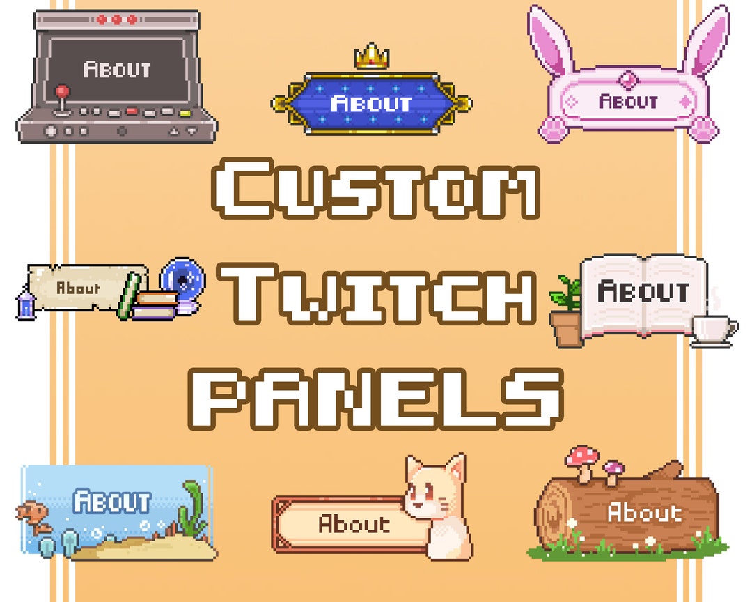 Custom Twitch Panels in Pixel Art Style Stream Channel - Etsy UK