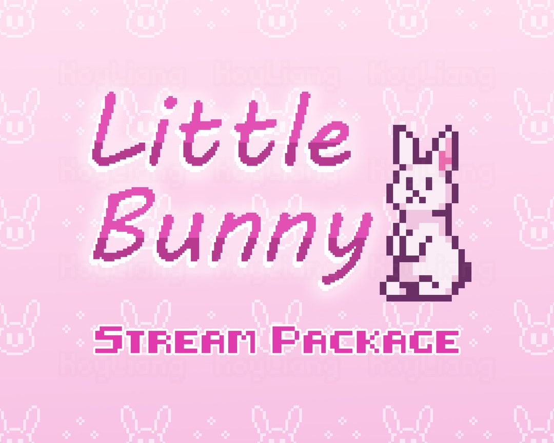 Cute Stream Package With Little Bunny Theme in Pastel Pink - Etsy UK