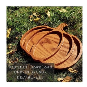 Pumpkin Charcuterie Board, CNC File, Crv,dxf,ai,pdf,eps,svg, Digital ...
