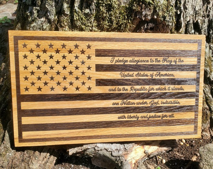 Pledge of Allegiance Matte Poster Patriotic Subway Art 4th of July Wall ...