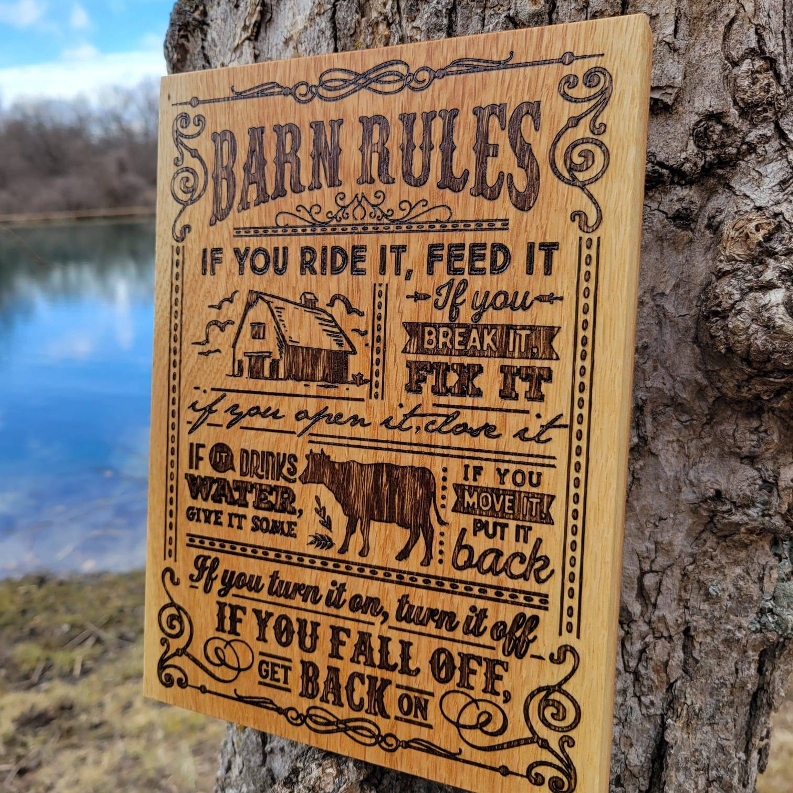 Farm Sign Barn Rules Rules Sign Farm Decor Farmhouse - Etsy