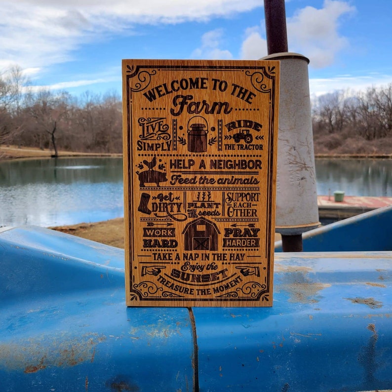 Farm Sign Barn Rules Rules Sign Farm Decor Farmhouse - Etsy