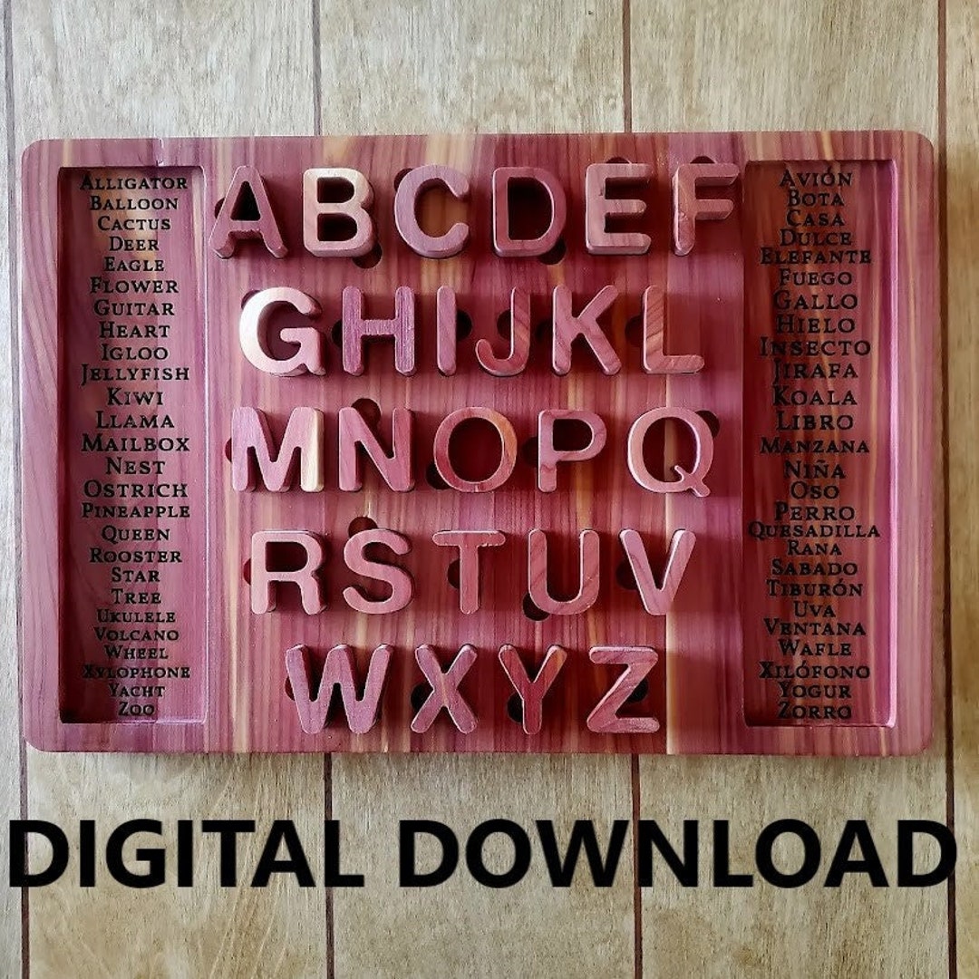Alphabet Puzzle SVG Cnc File Crv/svg/dxf/ai/pdf/cnc Digital - Etsy