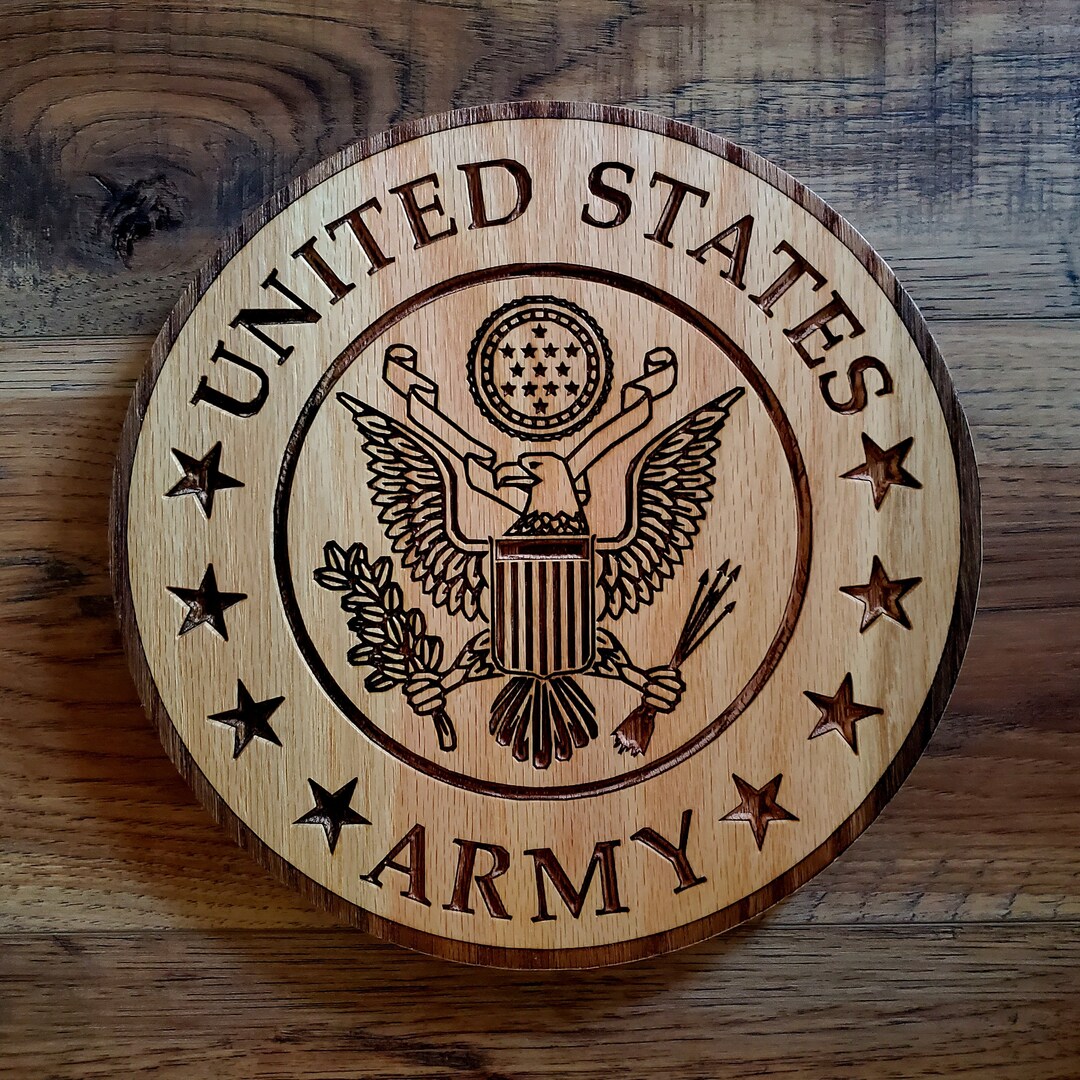 Army Plaque, Army Seal, Army, US Army, Army Decor, Army Gift, Veteran ...