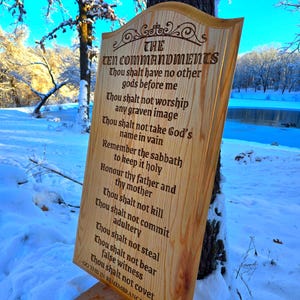 The Ten Commandments, Christian Decor, Religious Art, Religious Gift ...
